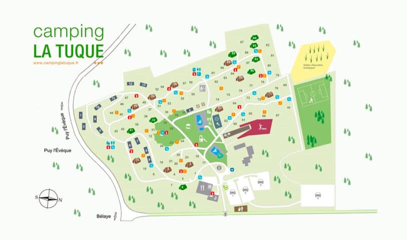 Map of the campsite - Camping La Tuque
